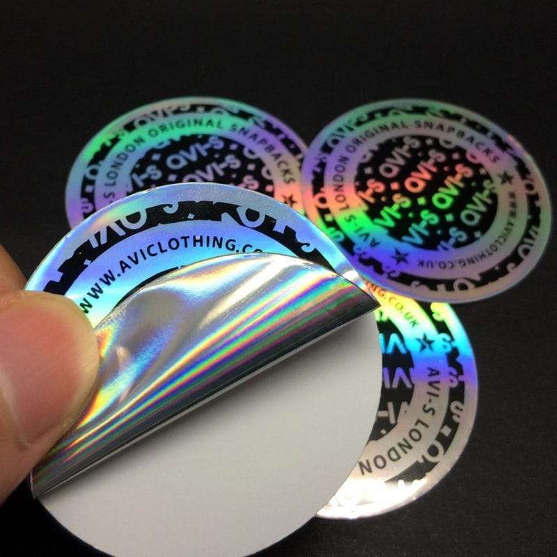 in Tem 7 màu hologram rainbow sticker label - Thiết kế & In ấn Gia Khiêm